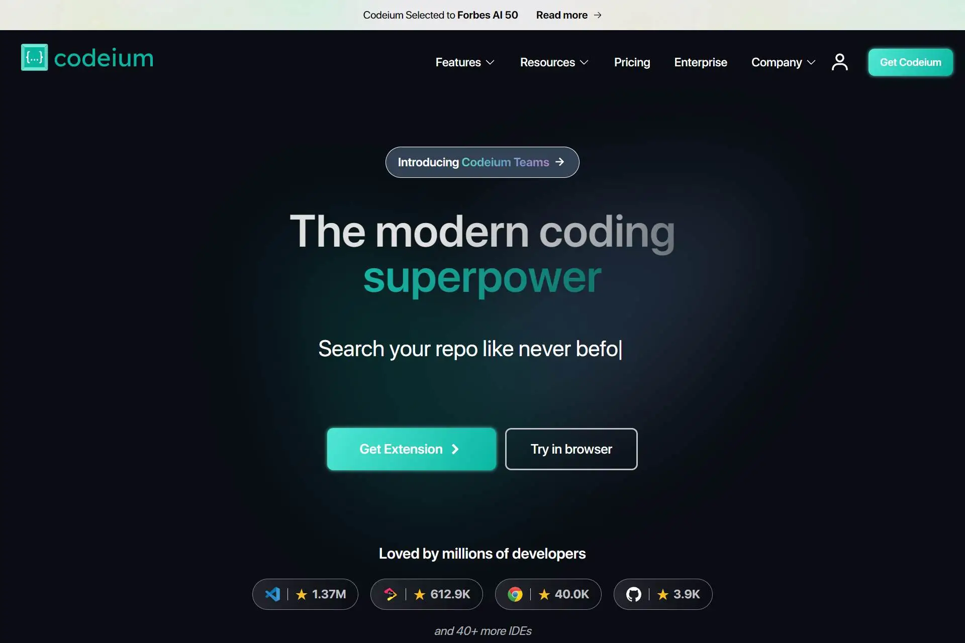 Codeium – AI-powered Code Developing and Editing Tool